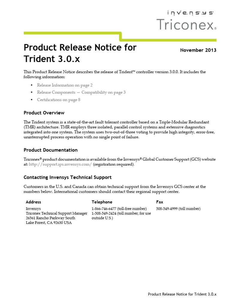 9792137-001 PRN For Trident 3.0.x | PDF | Computing | Computer Engineering