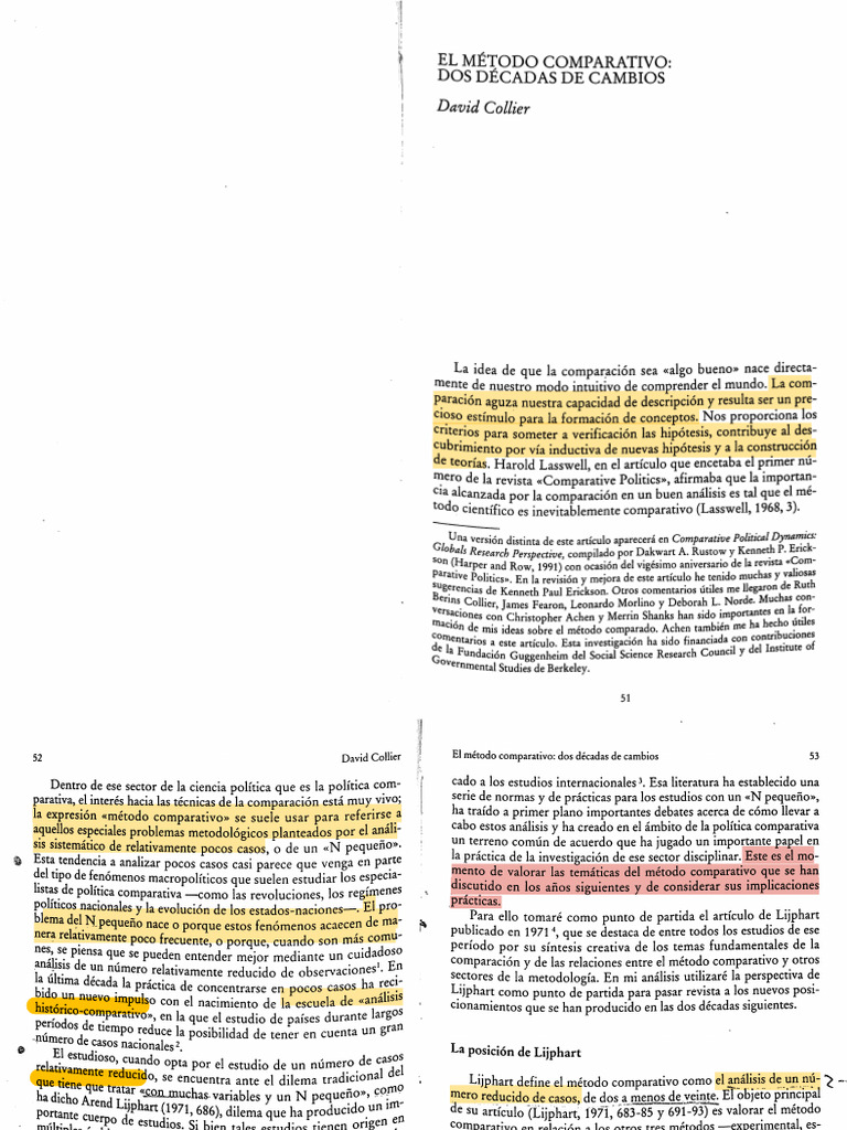 Collier La Comparación en Las Ciencias Sociales | PDF | Caso de estudio ...