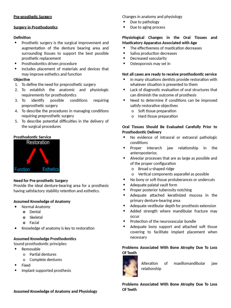 Pre-Prosthetic Surgery in Prosthodontics | PDF | Dental Implant ...
