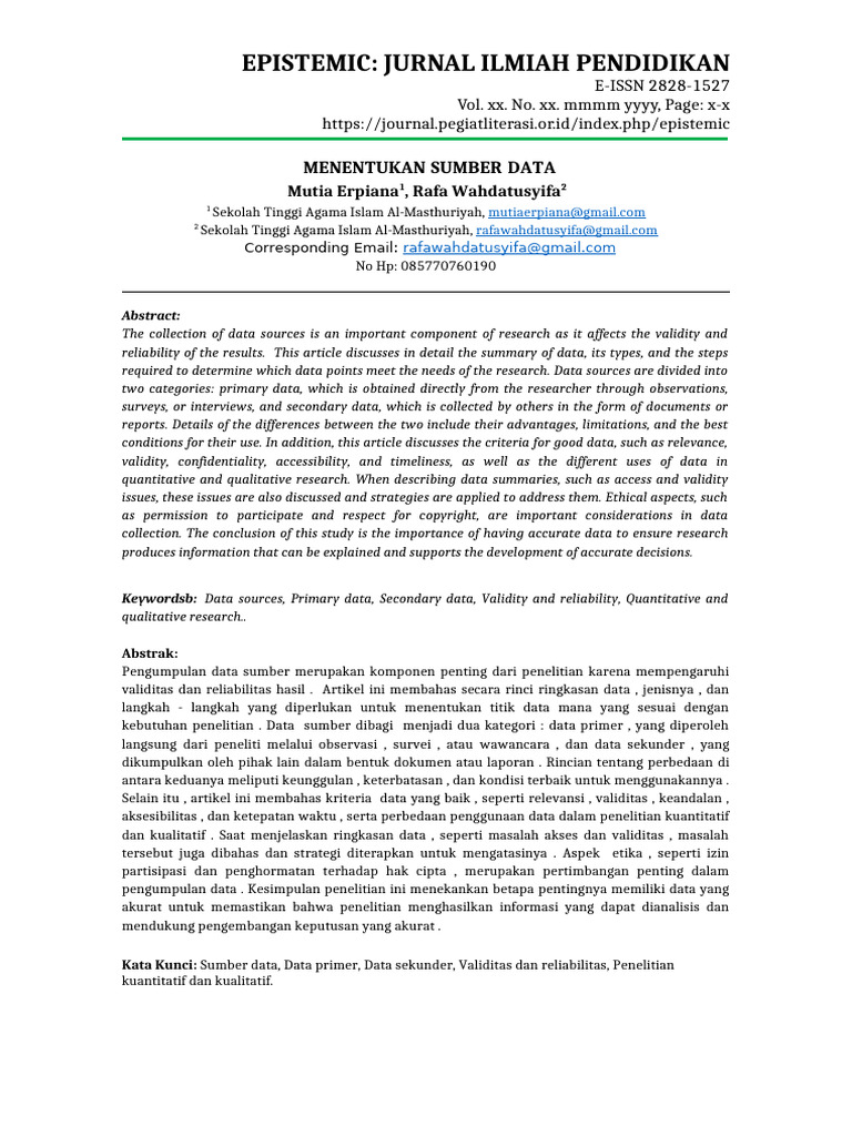 Kel 8. Menentukan Sumber Data - Pai 2 | PDF | Sains & Matematika