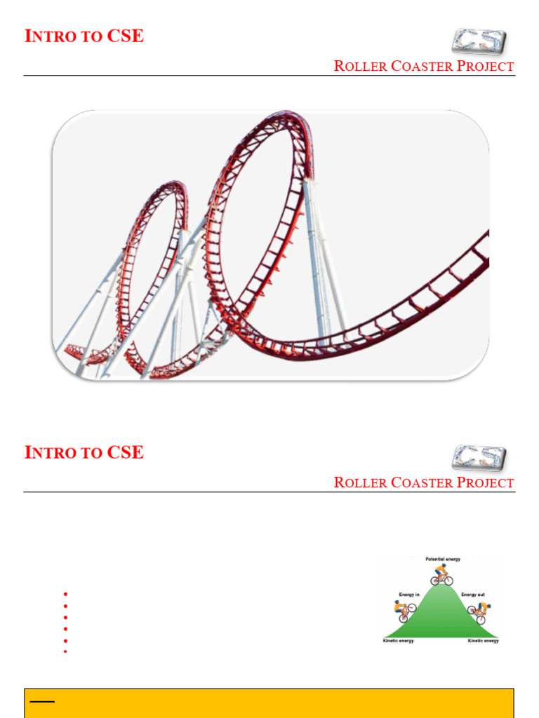 Roller Coaster Project PDF | PDF | Kinetic Energy | Force