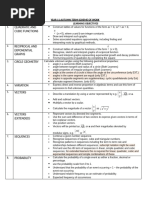 IGCSE Mathematics Formula Sheet | PDF | Circle | Triangle