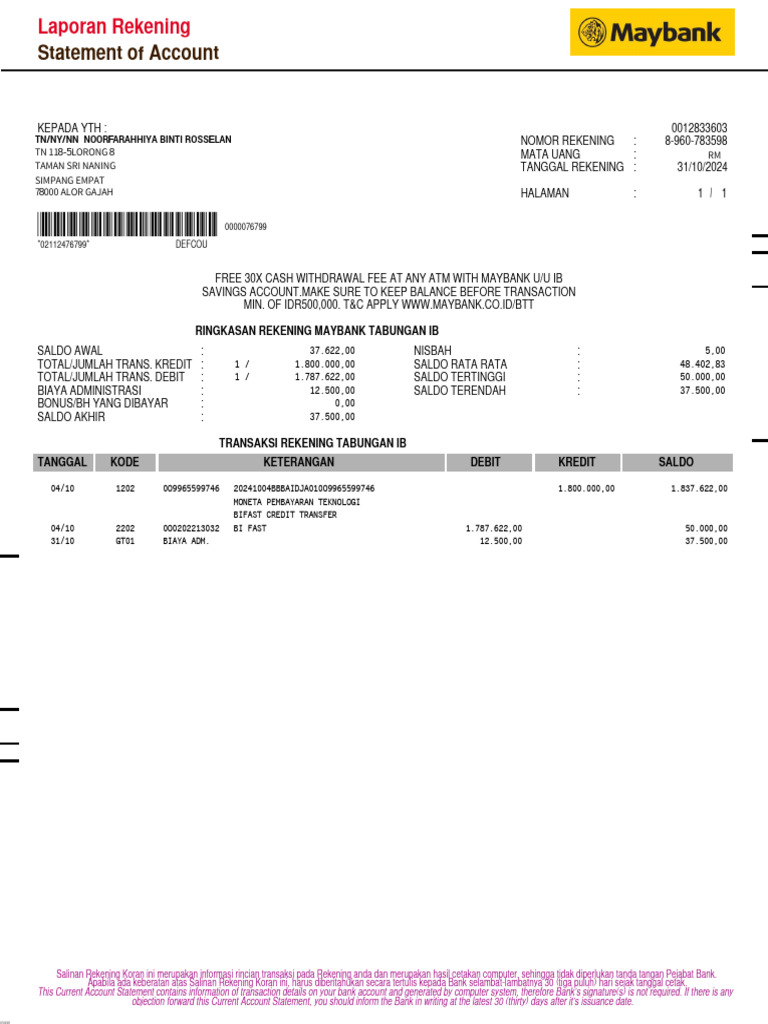 PDF Maybank | PDF | Finance & Money Management