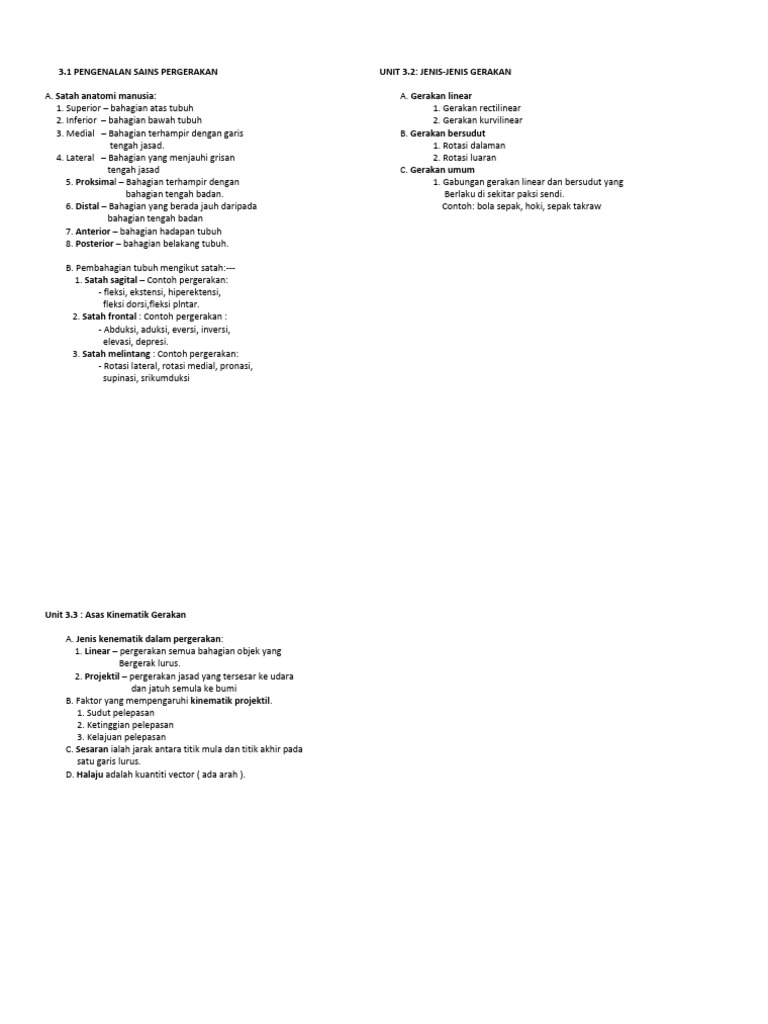 Nota Ringkas Bidang 3 | PDF