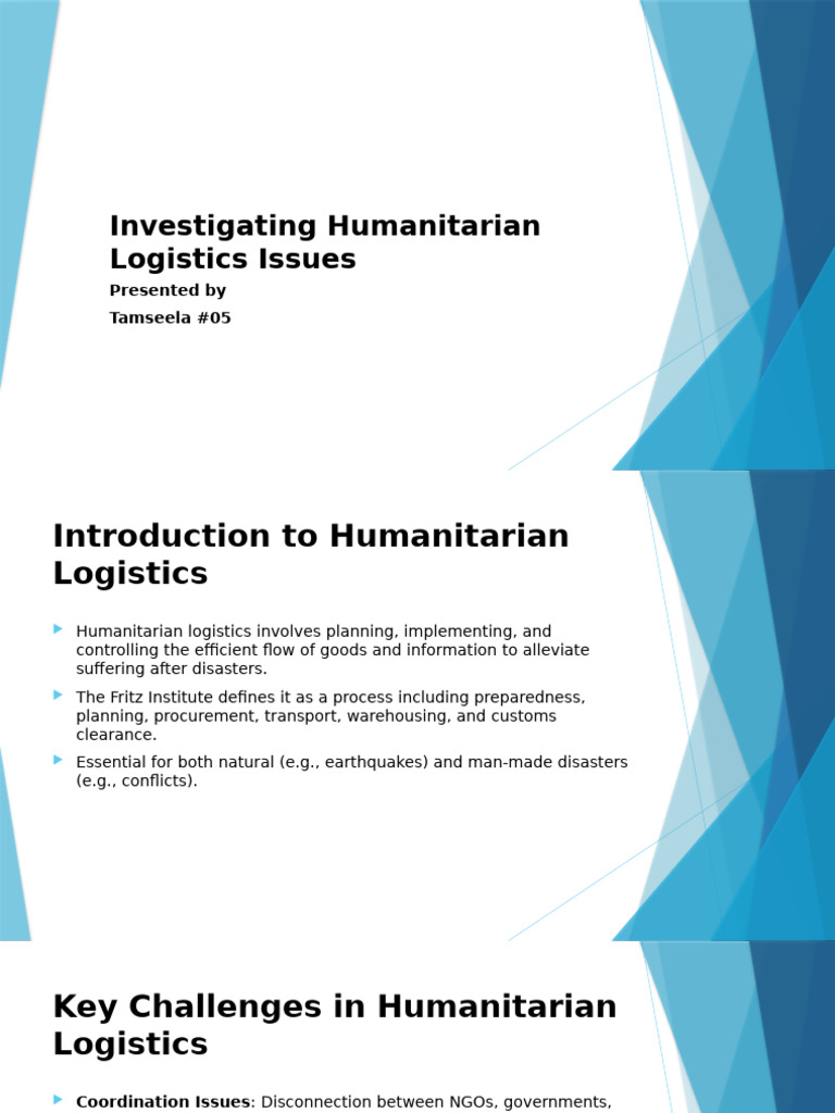 Humanitarian Logistics: Key Challenges & Strategies | PDF | Logistics ...