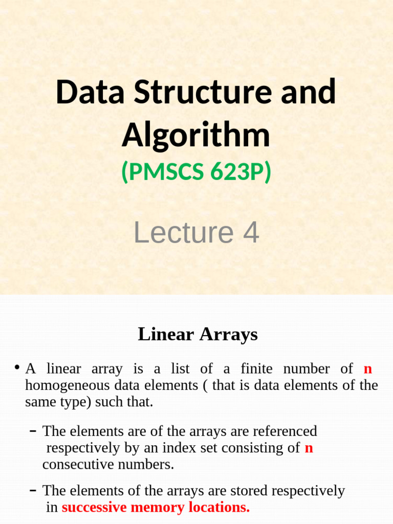 Pmscs 623p Lecture 4 | PDF | Time Complexity | Algorithms And Data Structures