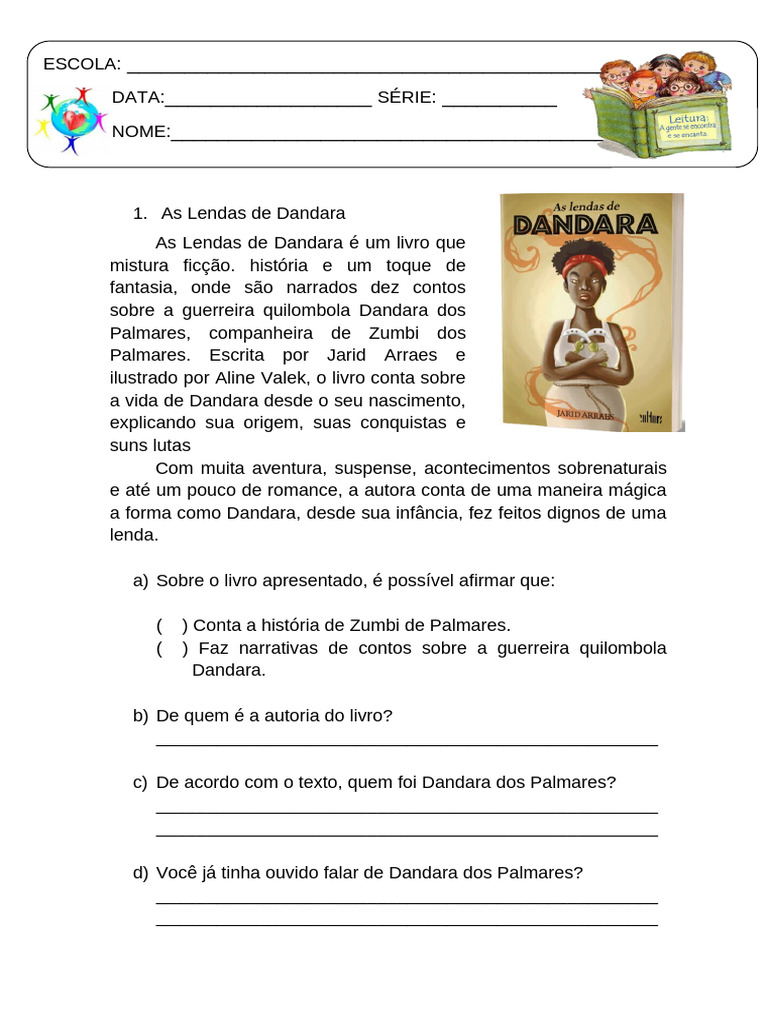 Lendas de Dandara: A Guerreira Quilombola | PDF | Ficção Geral