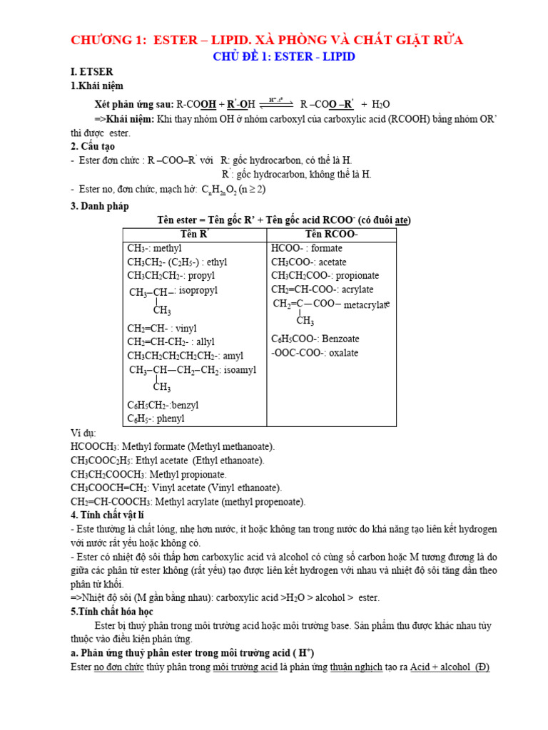 On Tap Chuong 1 | PDF