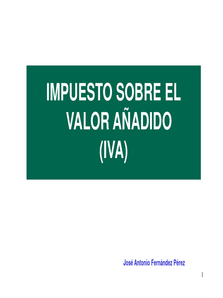 IVA Completo. Actualizado 2021 | PDF | Impuestos | Impuesto al valor agregado