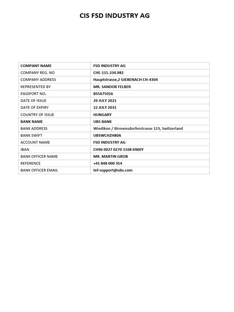 FSD Industry Cis Usb Bank | PDF