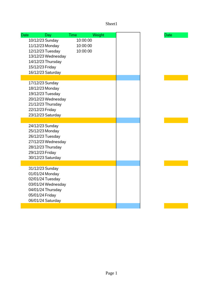 Weight Tracker Srikar | PDF
