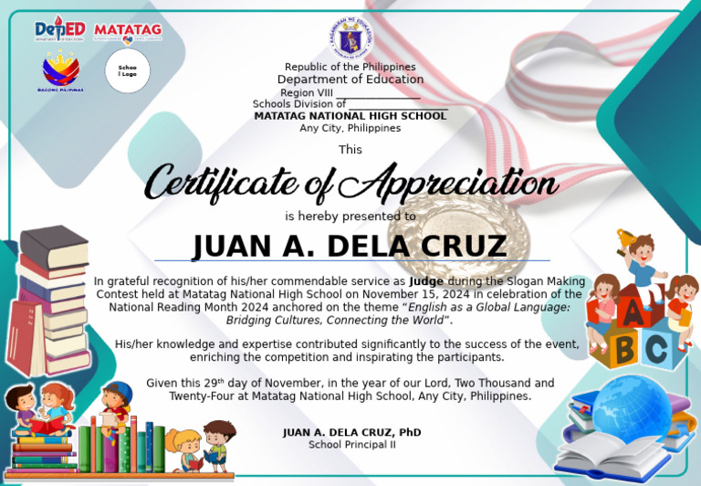 Certificate of Appreciation For Judges | PDF | Social Science