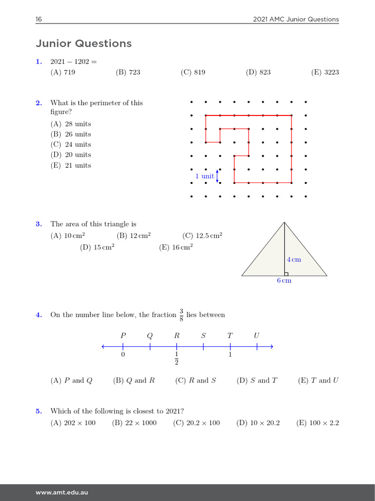 2021 AMC Junior | PDF | Length