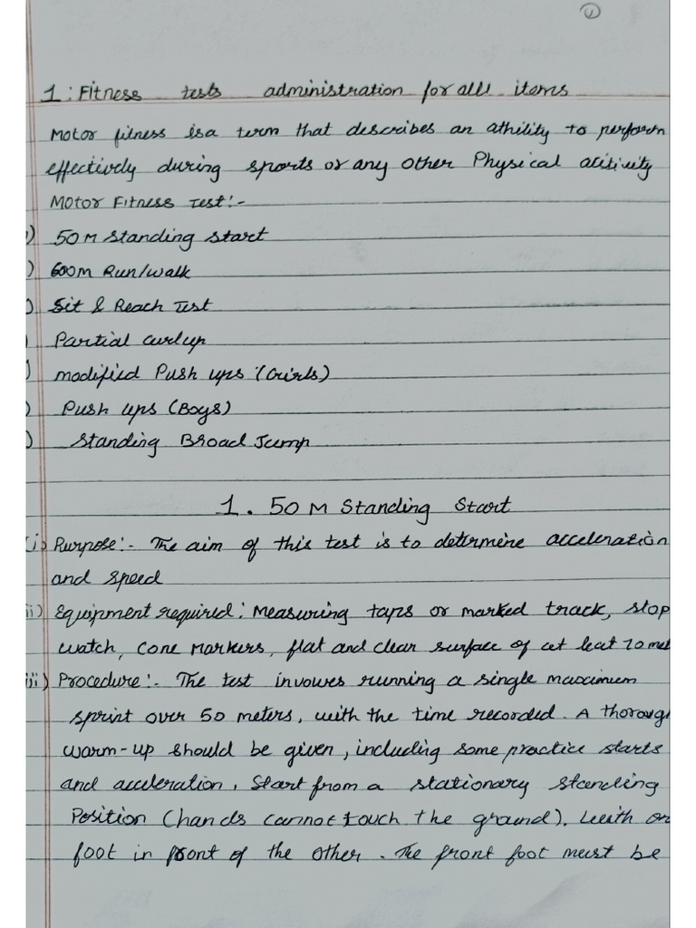 Physical Education Record Note | PDF