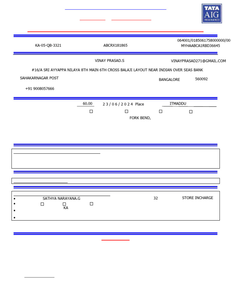 Tata AigClaim Form-Discharge Voucher | PDF | Insurance