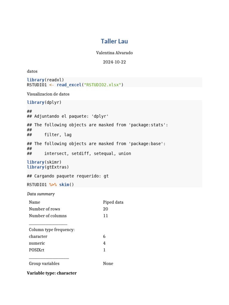 Taller R Lau | PDF