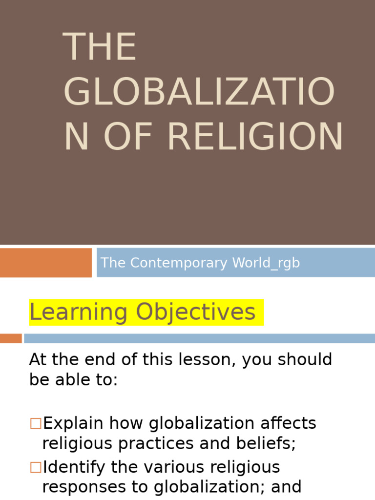Globalization's Impact on Religion | PDF | Fundamentalism | Globalization