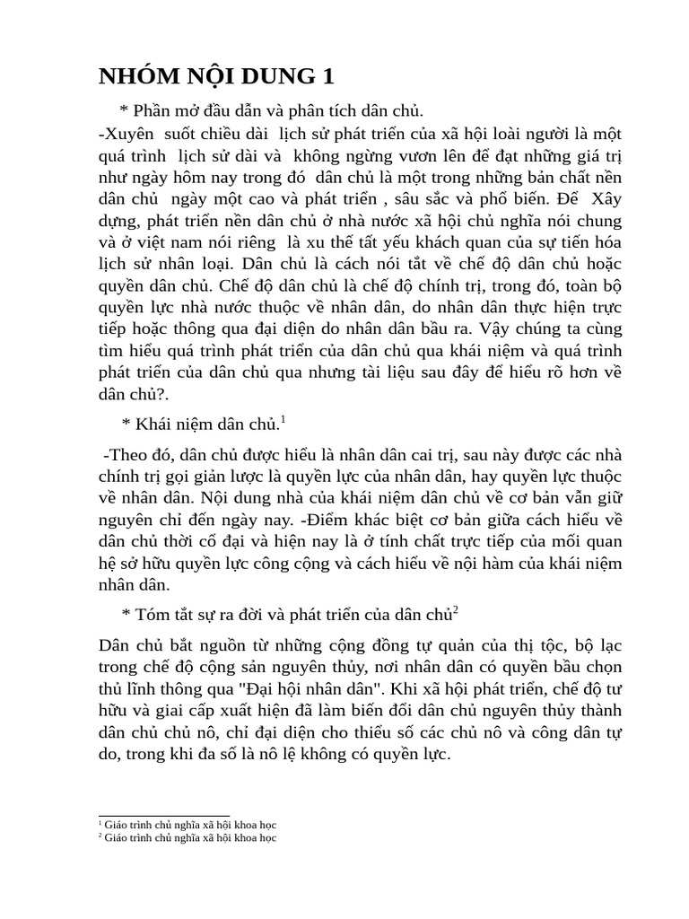 Nhóm N I Dung 1 | PDF