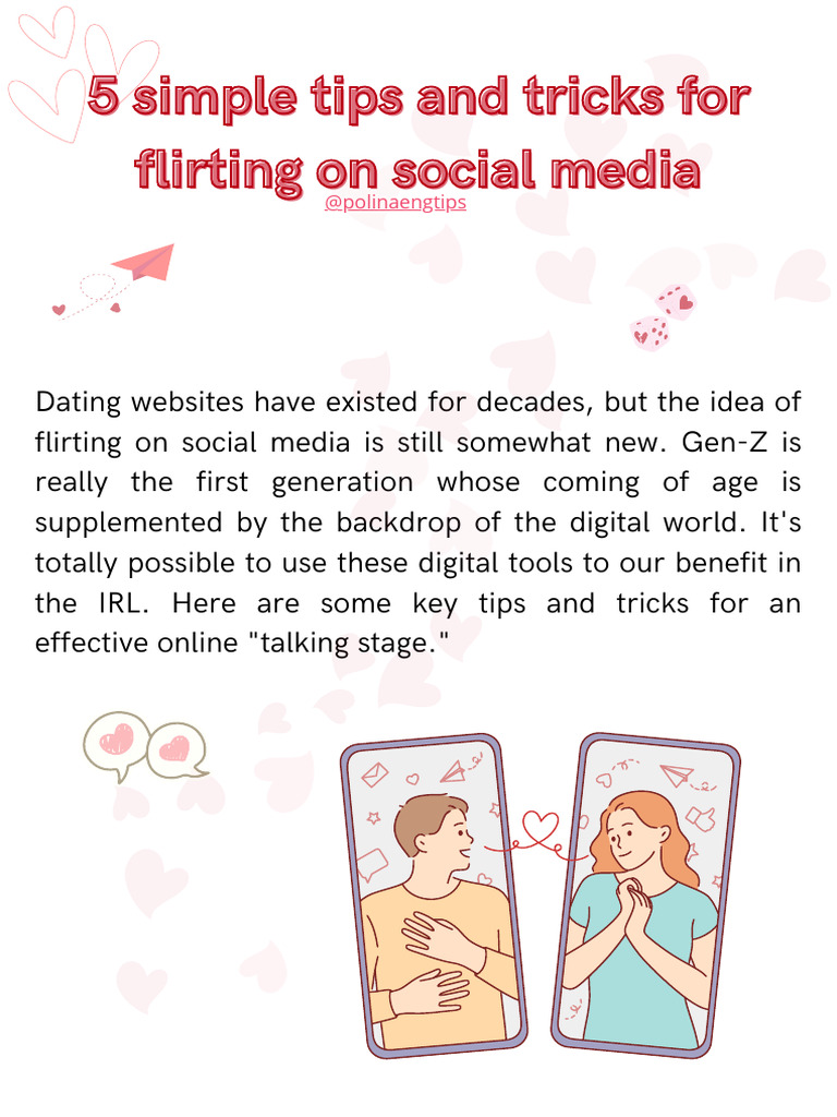 5 Simple Tips and Tricks For Flirting On Social Media @polinaengtips ...