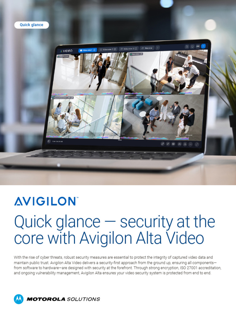 Avigilon Alta Video Quick Glance Security at The Core | PDF | Security ...