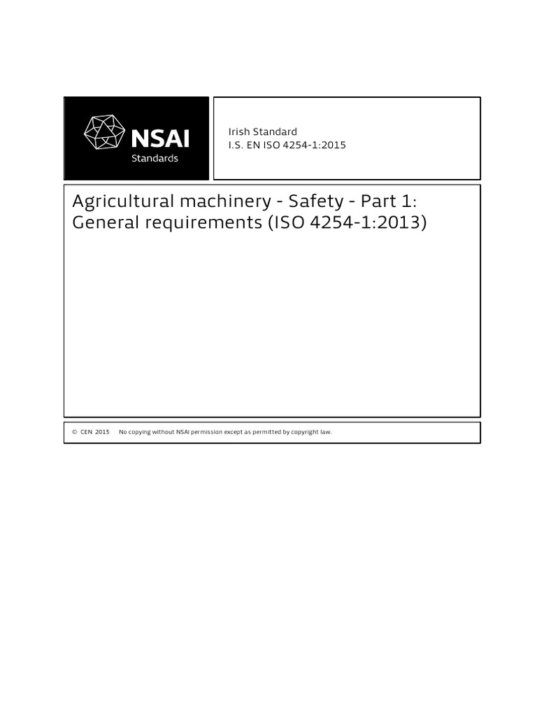 ISO 4254-12015-Agricultural machinery-Safety-Part1 | PDF ...