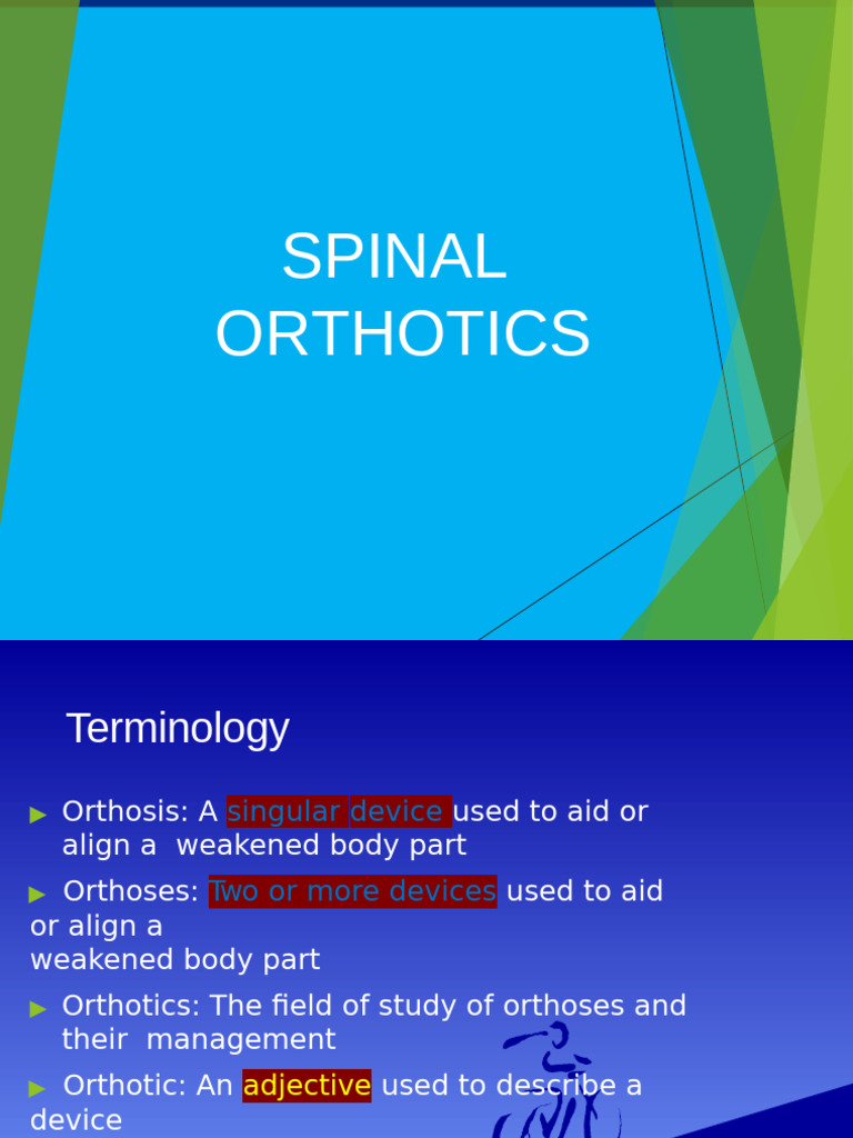 Spinal Orthotics: Key Concepts & Uses | PDF | Clinical Medicine ...