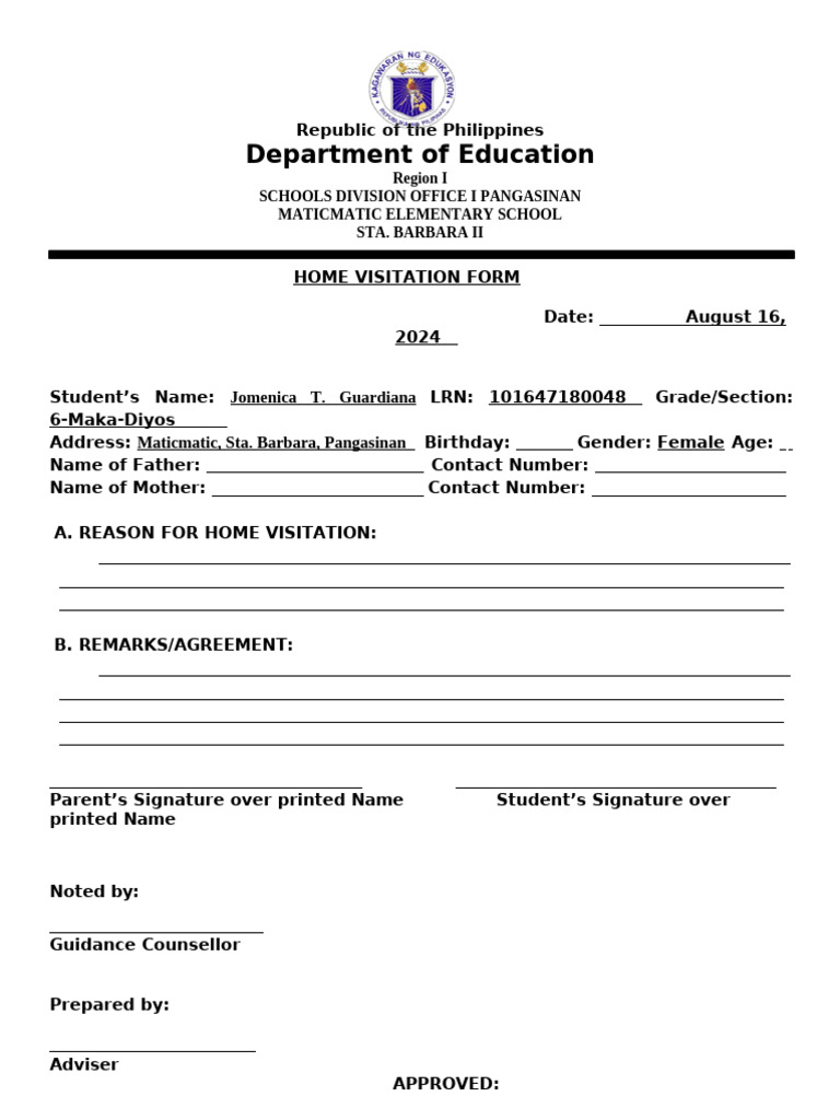 Home-Visitation-Form | PDF