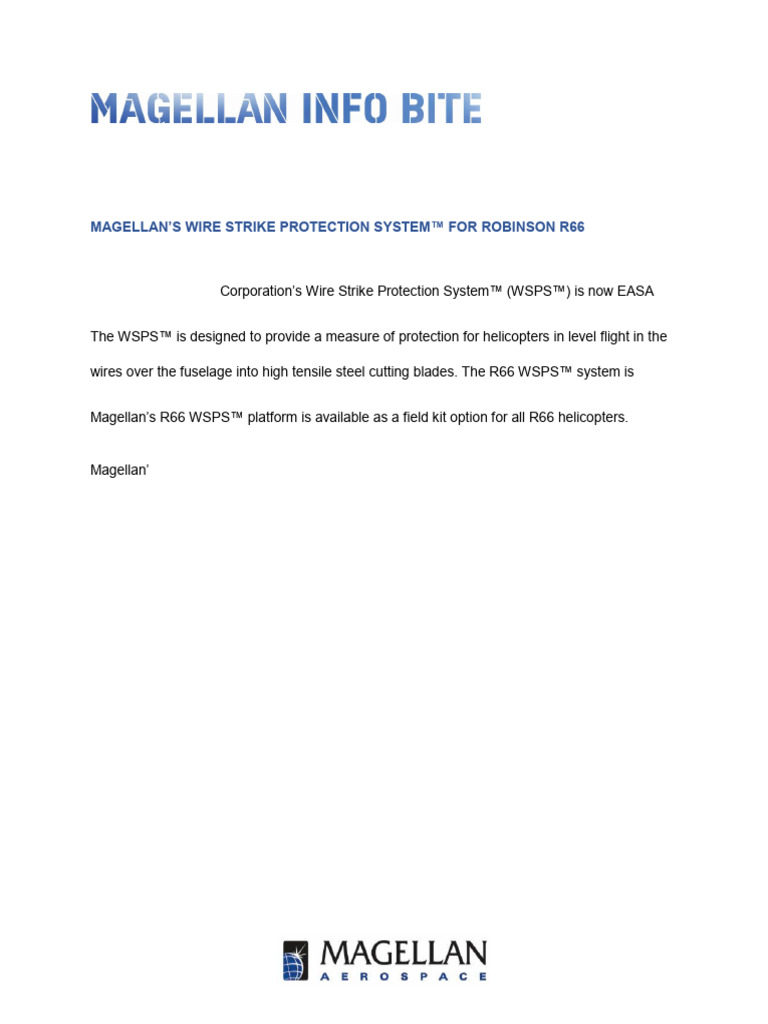 WSPS For R66 EASA Approved | PDF | Business | Technology & Engineering