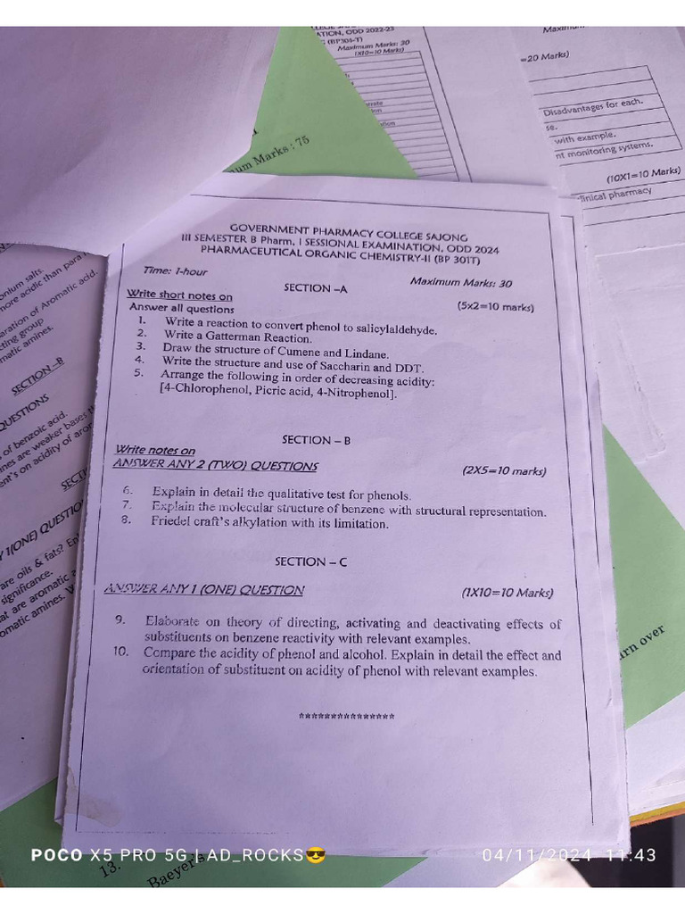 Previous Year Questions - POC-II | PDF