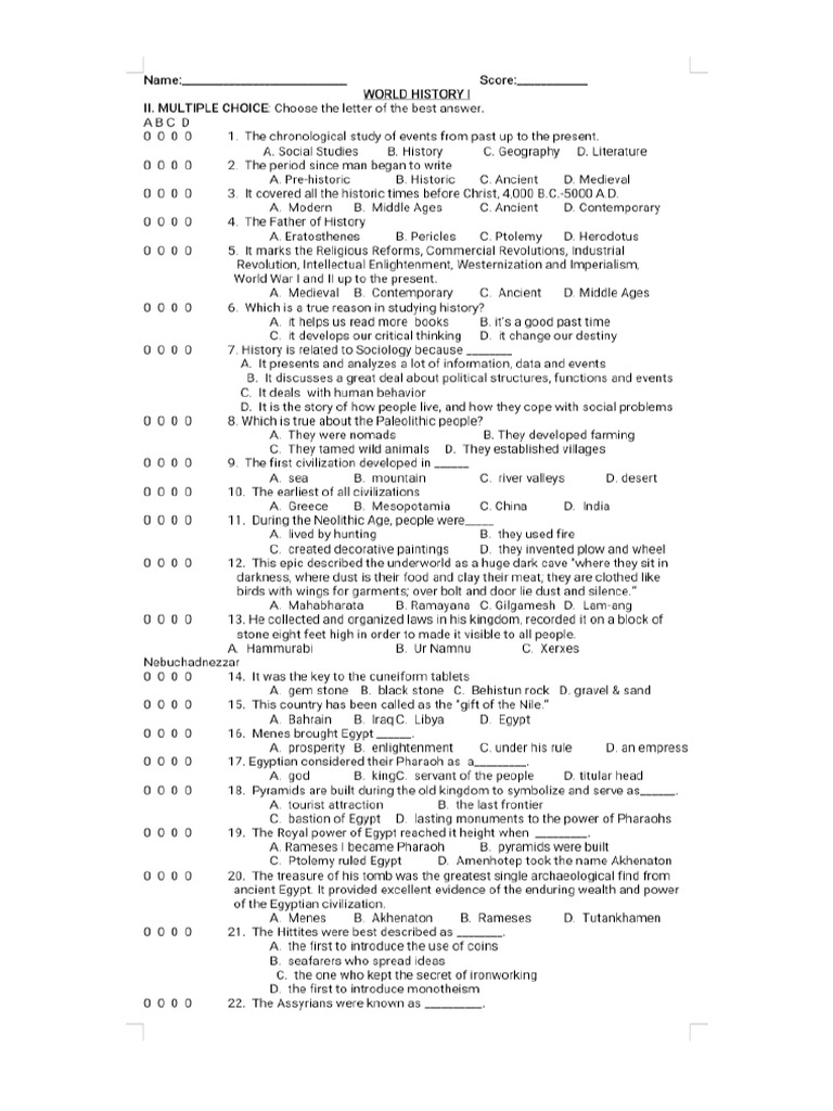 World History. | PDF