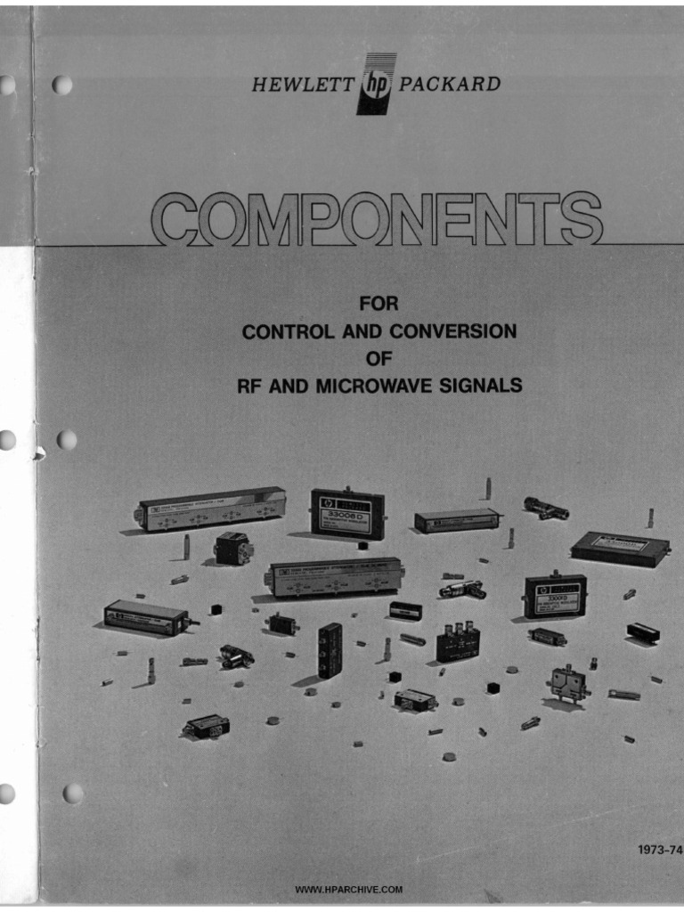 HP Catalog 1973 74 Comps RF Microwave | PDF | Detector (Radio) | Diode