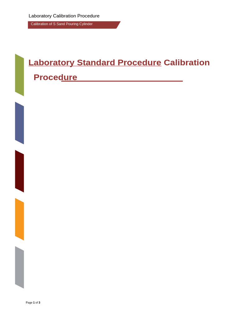 Sand Pouring Container Cylinder Procedure | PDF