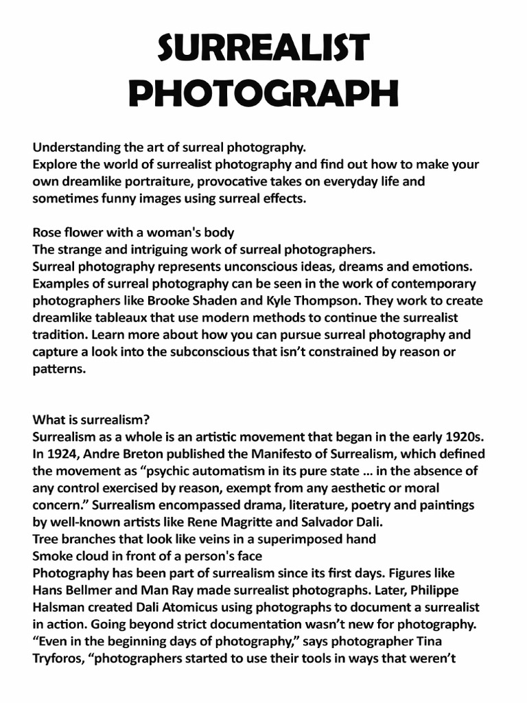 Surrealist Photography | PDF