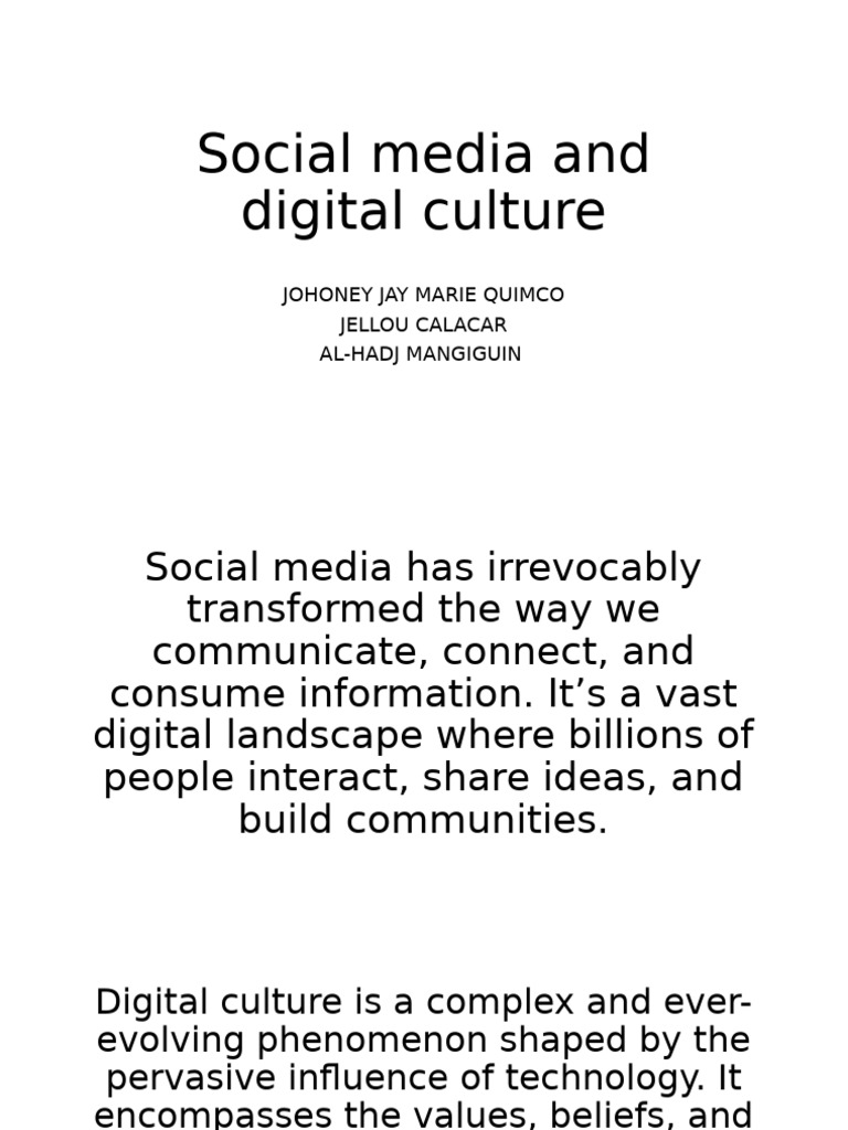 Filipino Influencers in Digital Culture | PDF | Social Media | Popular ...