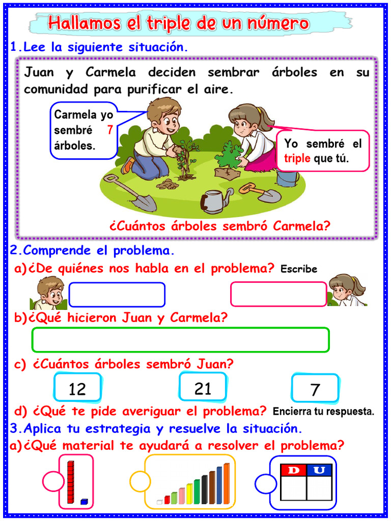 Ficha Hallamos El Triple de Un Número Maestra Janet | PDF | Métodos y ...