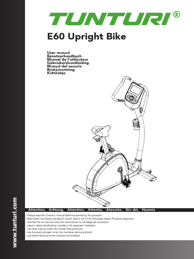 Tunturi Performance E60 | PDF | Heart Rate | Physical Fitness