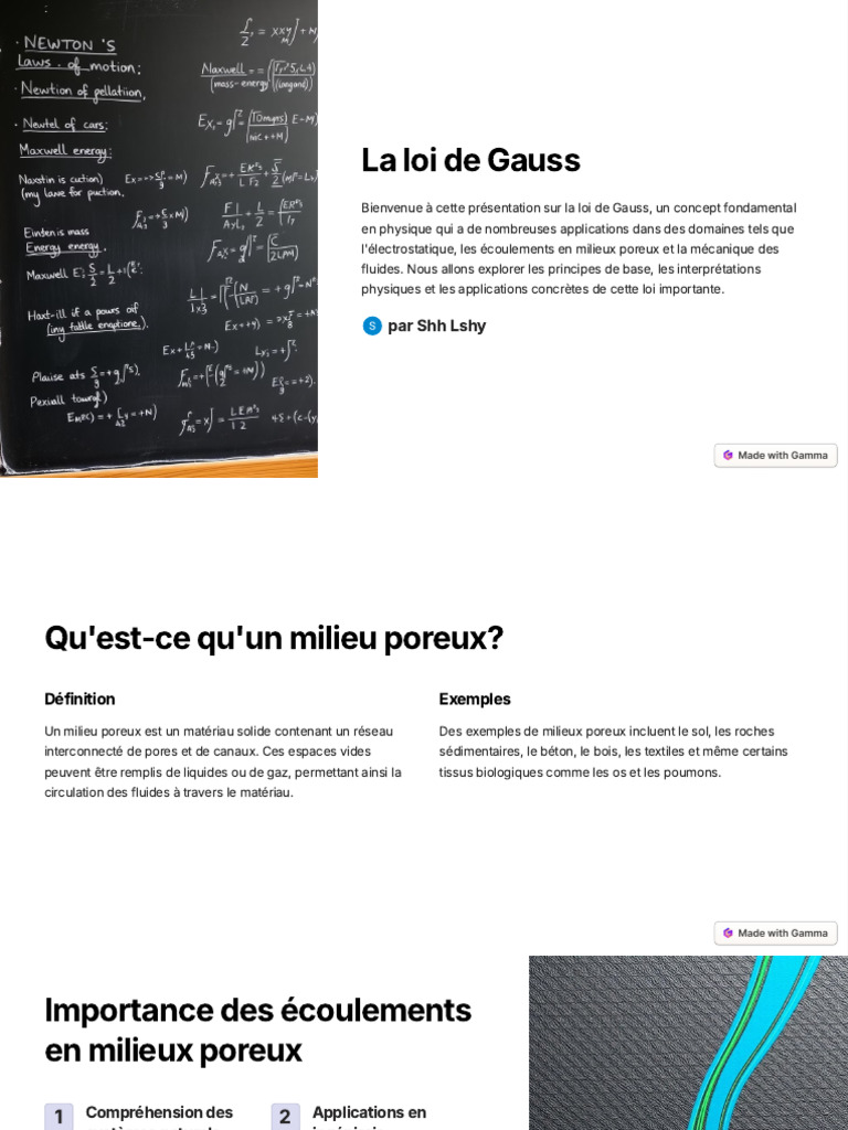 Applications de la loi de Gauss | PDF | Porosité | Électrostatique
