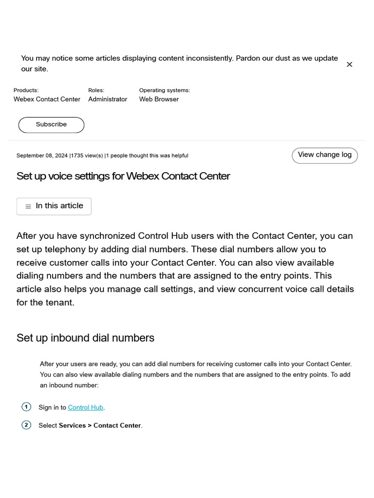 Configure Voice Settings in Webex CC | PDF | Call Centre | Interactive ...