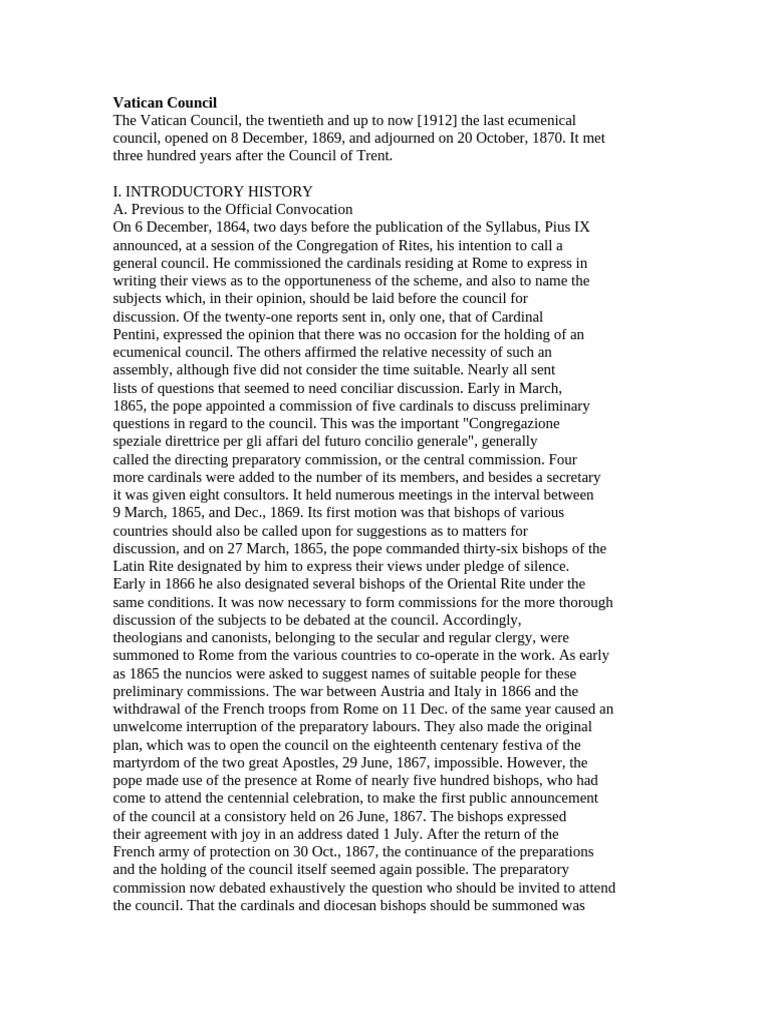 Vatican Council | PDF | Revelation | Catholic Church