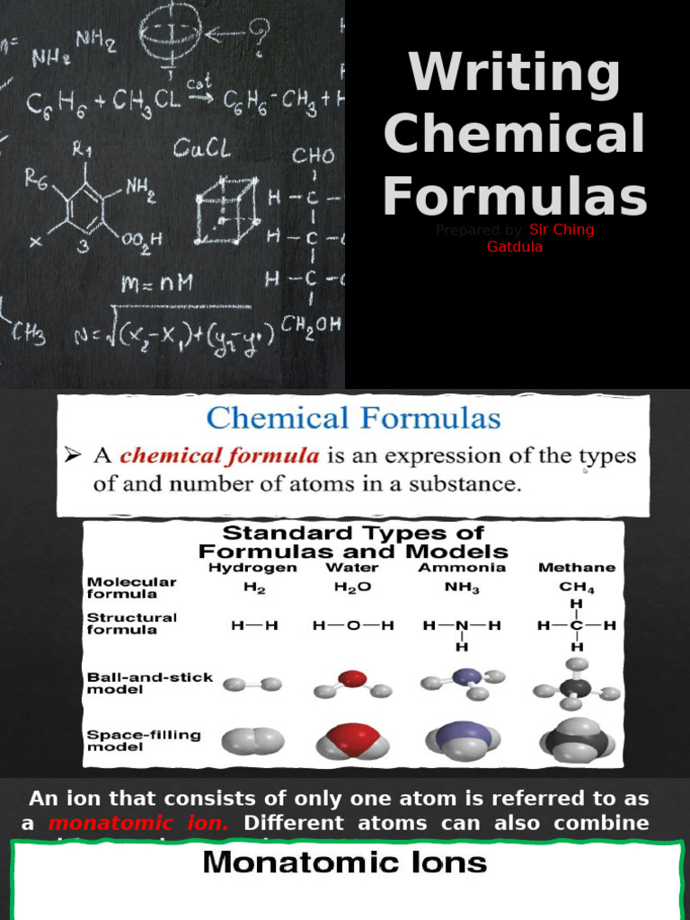 Writing Chemical Formula 2k24 | PDF | Ion | Chemical Compounds