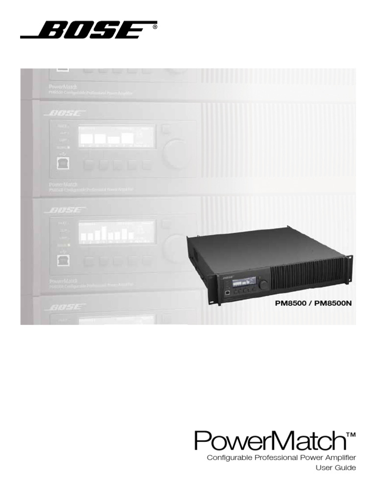 Bose-Pm8500-User-Manual 2 | PDF | Mains Electricity | Amplifier