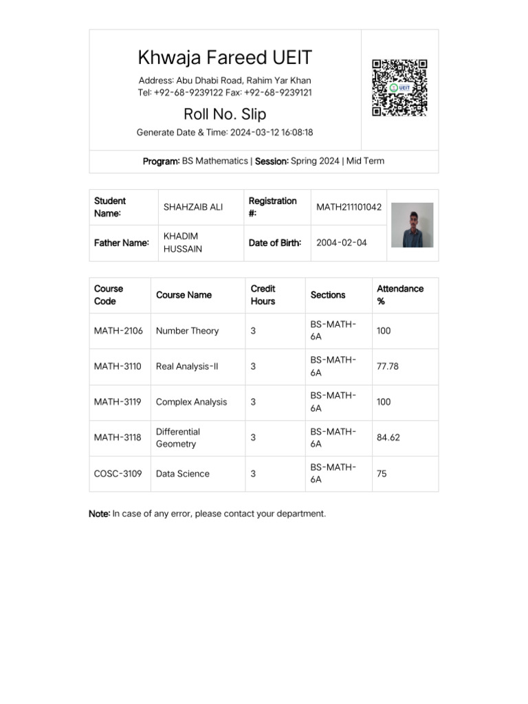 KFUEIT - RollN | PDF