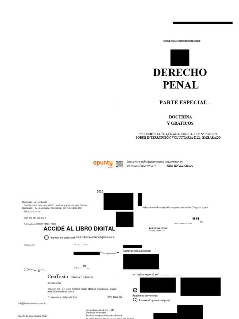 Derecho Penal Buompadre 2021 | PDF | Violación | Derecho penal
