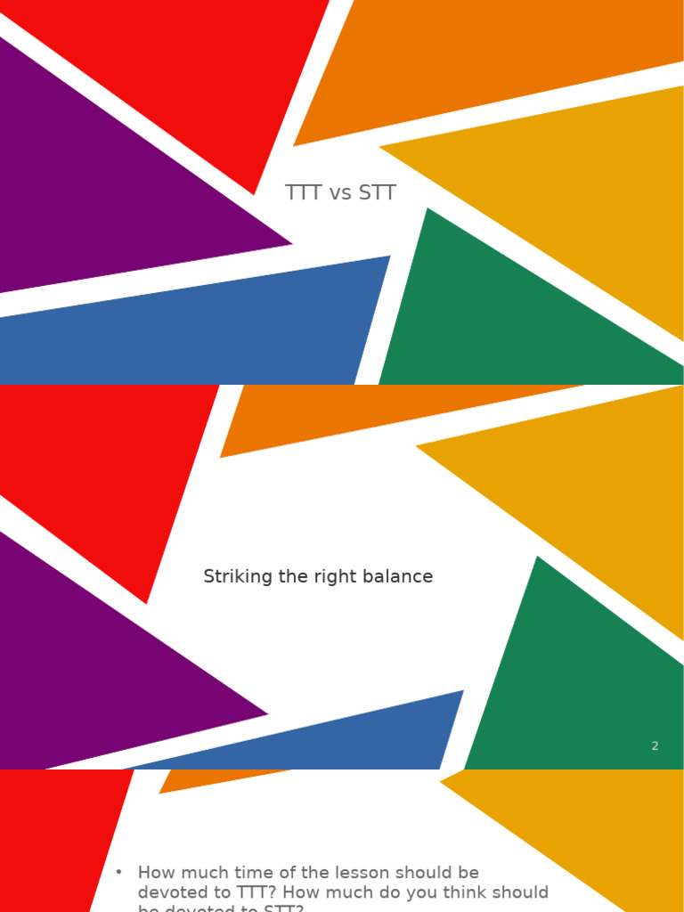 Presentation For TTT Vs STT | PDF