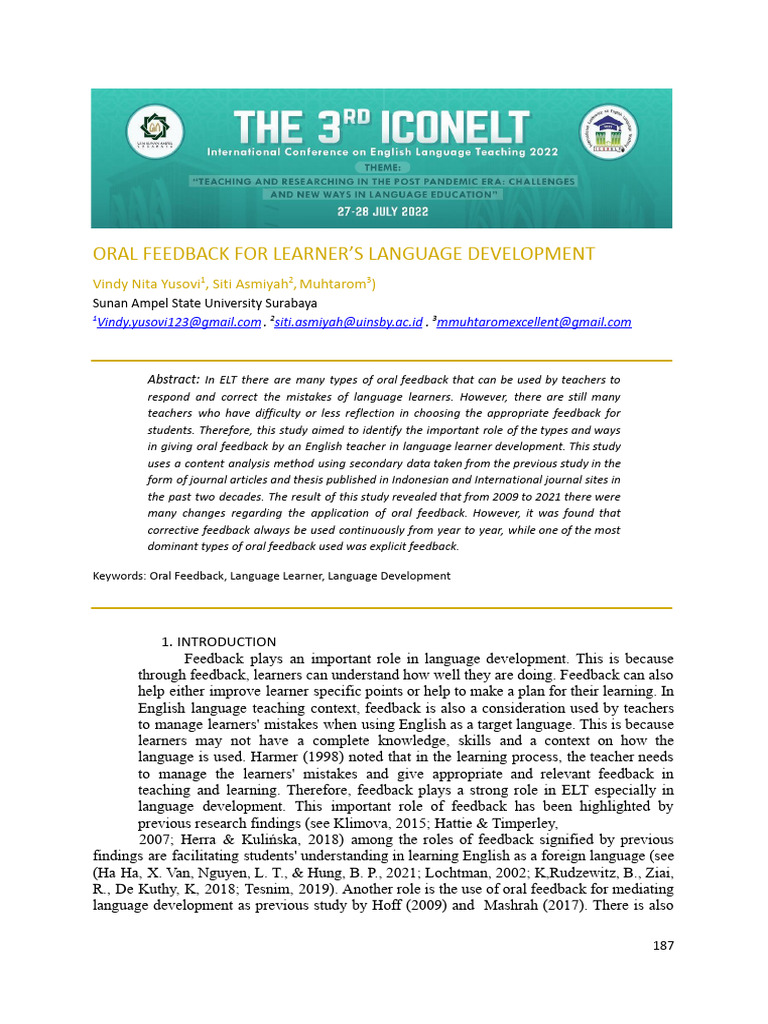 1175-Article Text-2554-1-10-20230213 | PDF | English As A Second Or ...