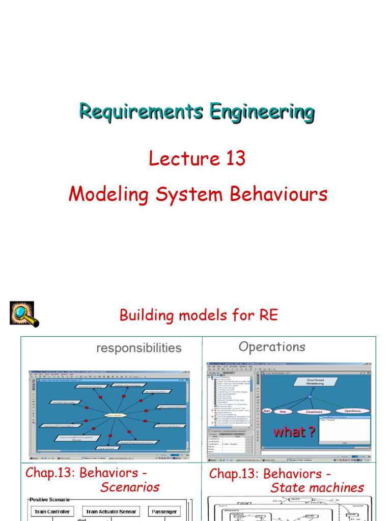 Slide13 Chap13 Systembehavior | PDF | Unified Modeling Language