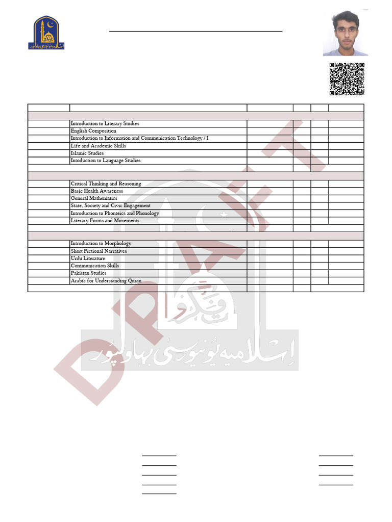 BS English Transcript 2022-2026 | PDF