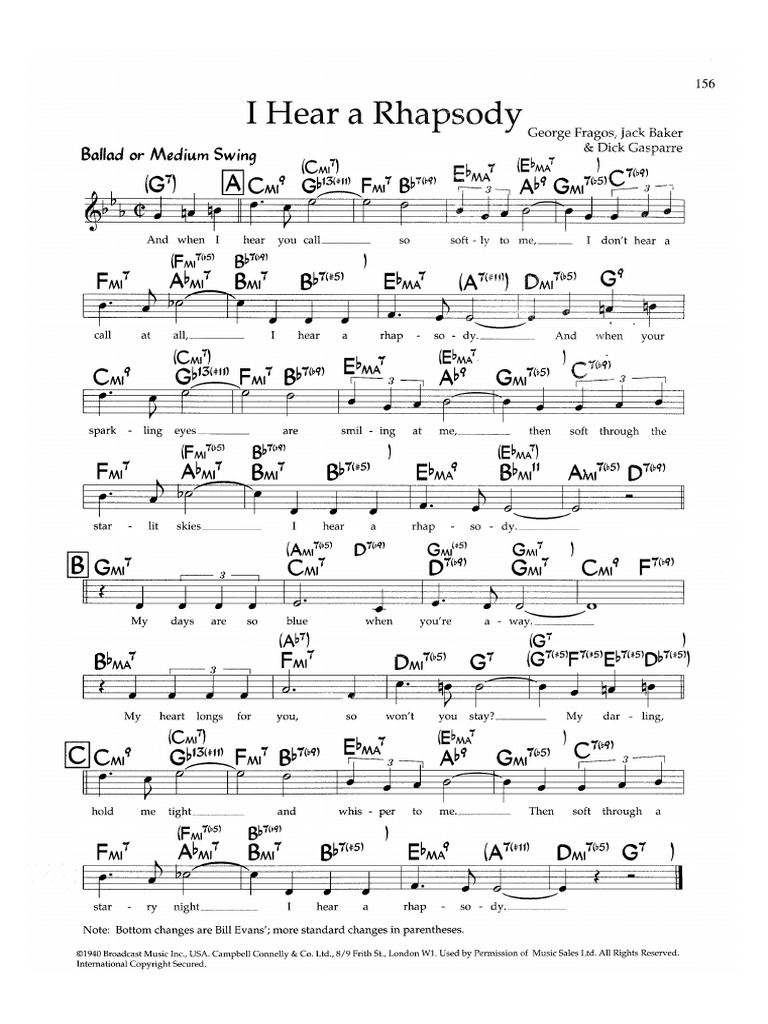 I Hear A Rhapsody | PDF