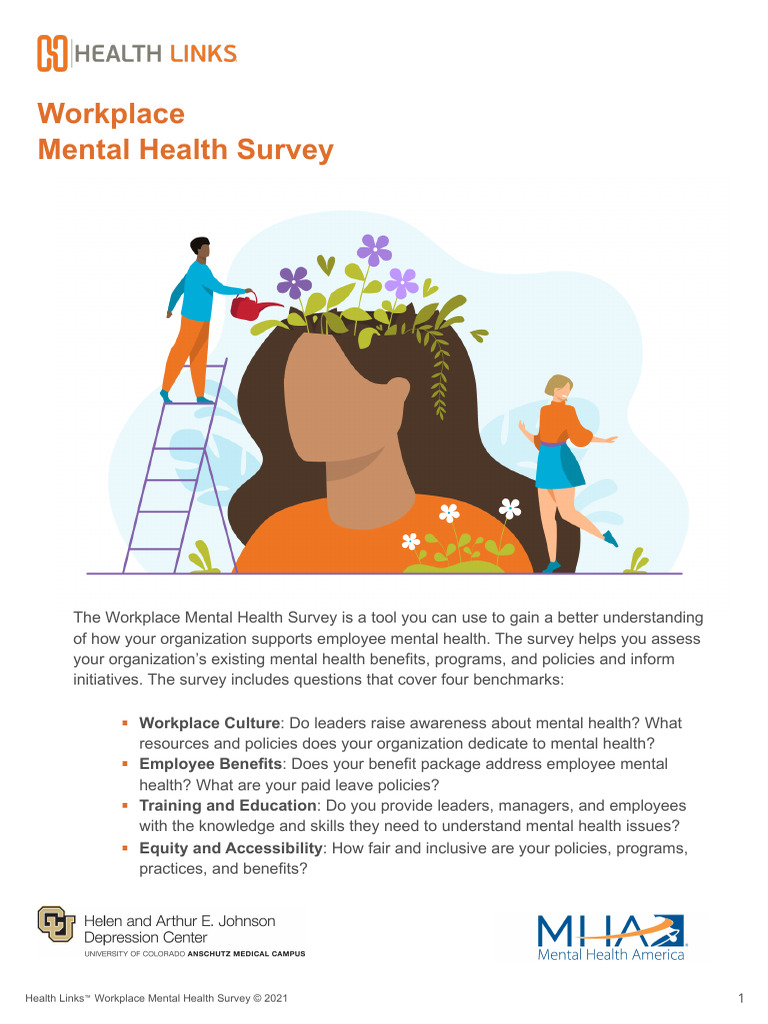 Workplace Mental Health Survey | PDF | Employment | Mental Health