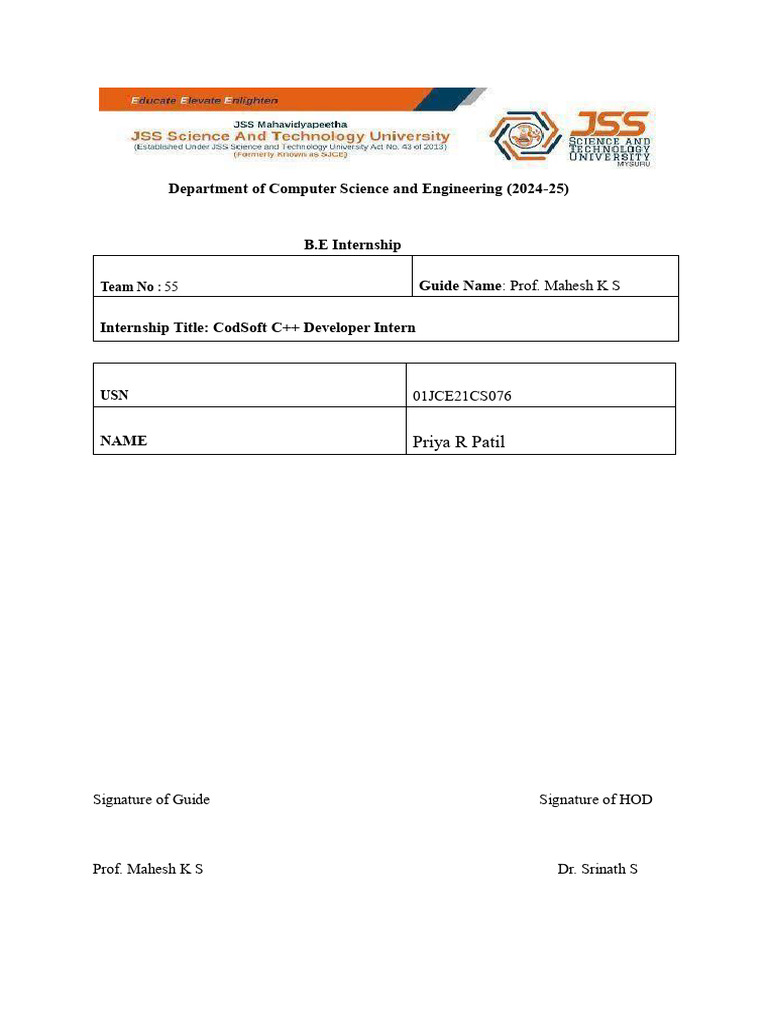 C++ Intership | PDF | C++ | Computer Programming